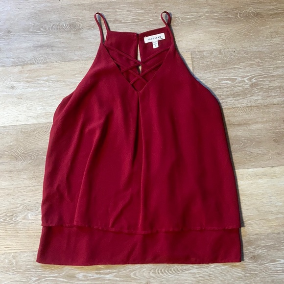 Tops | Dark Red Tank | Poshmark